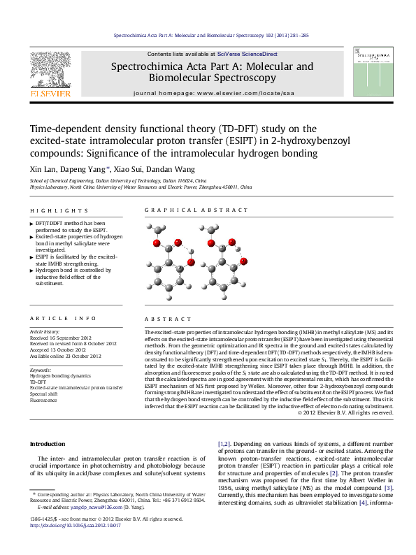 (PDF) Time-dependent density functional theory (TDDFT) calculations for ...