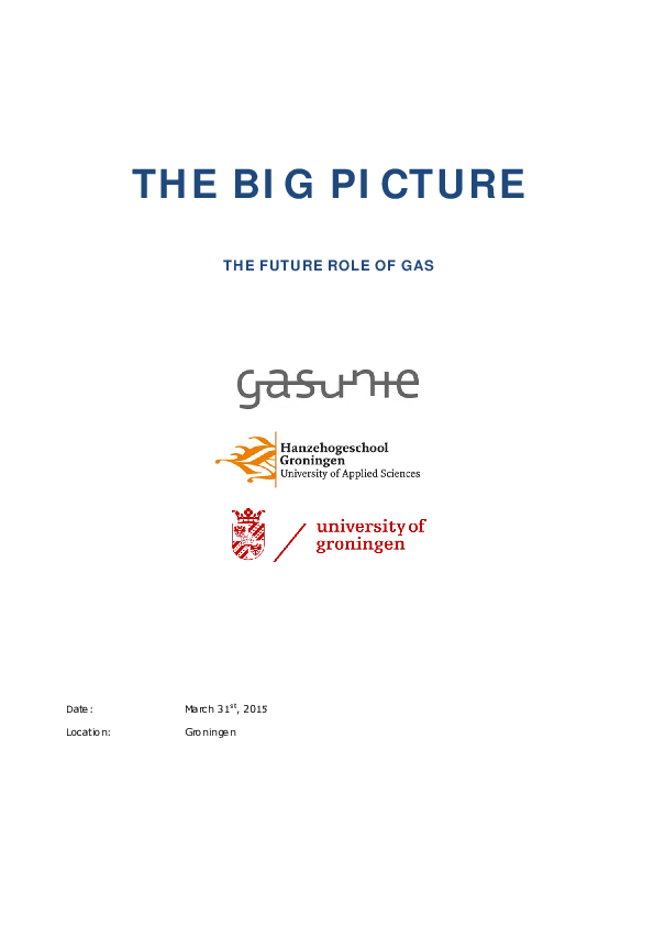 (PDF) The big picture : The future role of gas