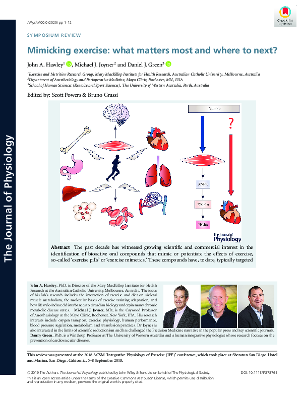 (PDF) Mimicking exercise: what matters most and where to next?