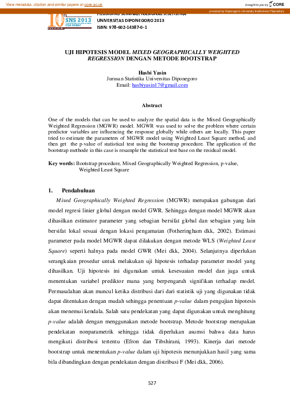 (PDF) Uji Hipotesis Model Mixed Geographically Weighted Regression ...