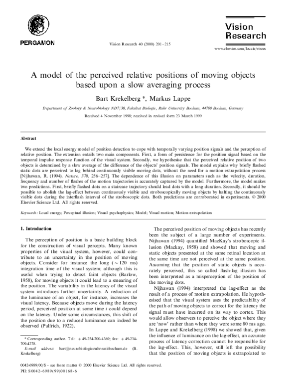 (PDF) A model of the perceived relative positions of moving objects based upon a slow averaging ...