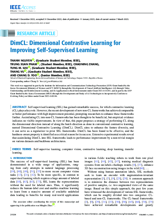 (PDF) DimCL: Dimensional Contrastive Learning for Improving Self-Supervised Learning