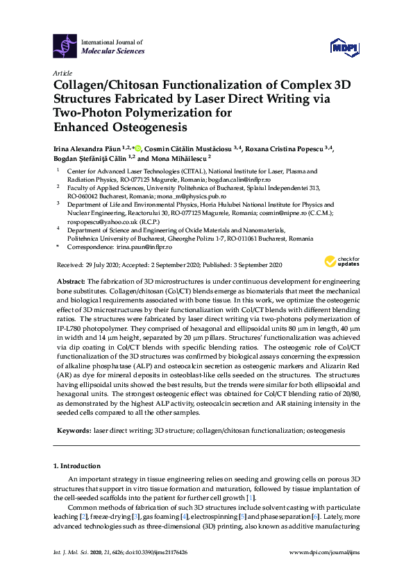 (PDF) Collagen/Chitosan Functionalization of Complex 3D Structures ...