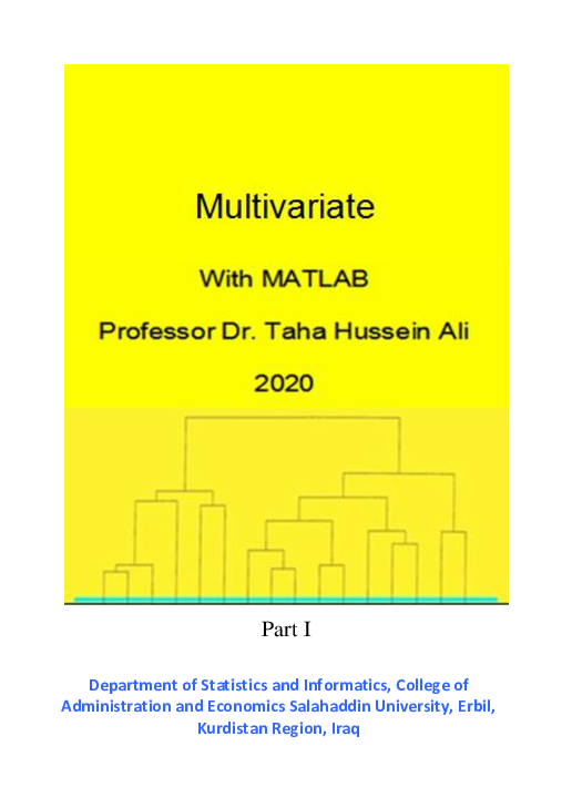 (PDF) Multivariate With MATLAB