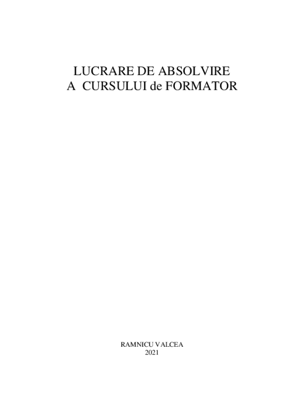 (PDF) Lucrare Formator Micu Daniel