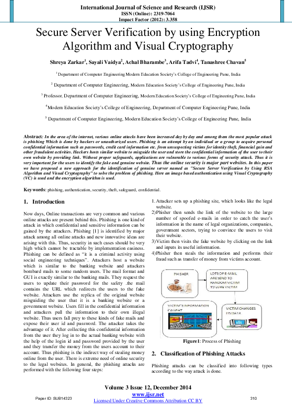 (PDF) Licensed Under Creative Commons Attribution CC BY Secure Server Verification by using ...