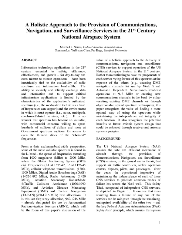 (PDF) A holistic approach to the provision of communications ...