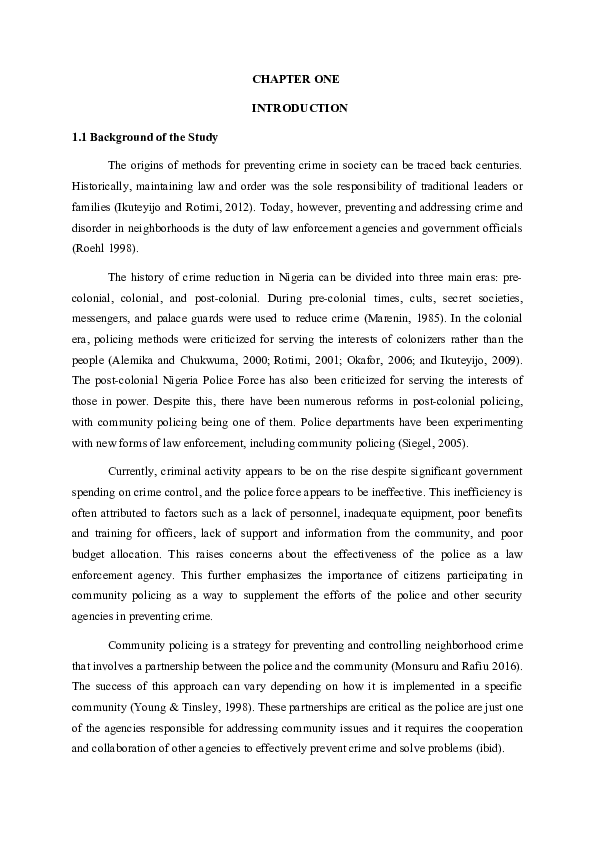 (DOC) IMPACT OF COMMUNITY POLICING IN CRIME PREVENTION-A case study of Nassarawa Local ...