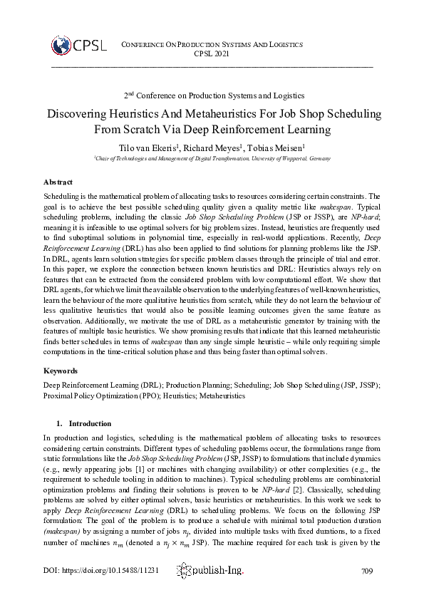 (PDF) Discovering Heuristics And Metaheuristics For Job Shop Scheduling From Scratch Via Deep ...
