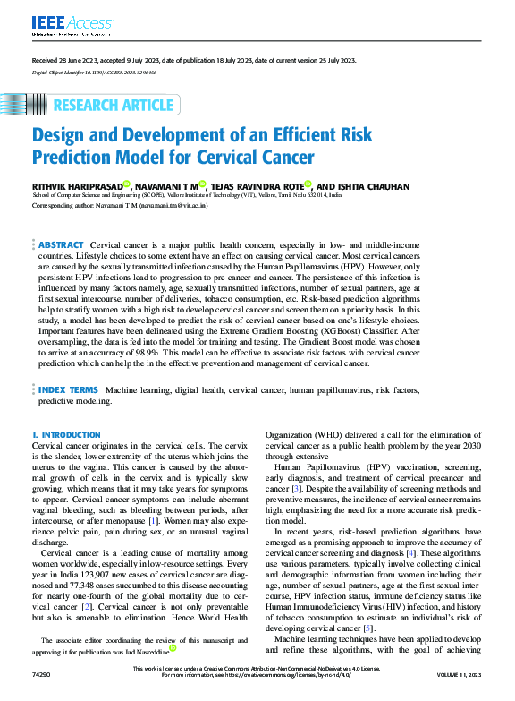 (PDF) Design and Development of an Efficient Risk Prediction Model for ...
