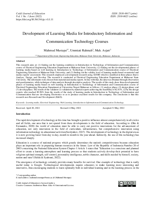 (PDF) Development of Learning Media for Introductory Information and ...