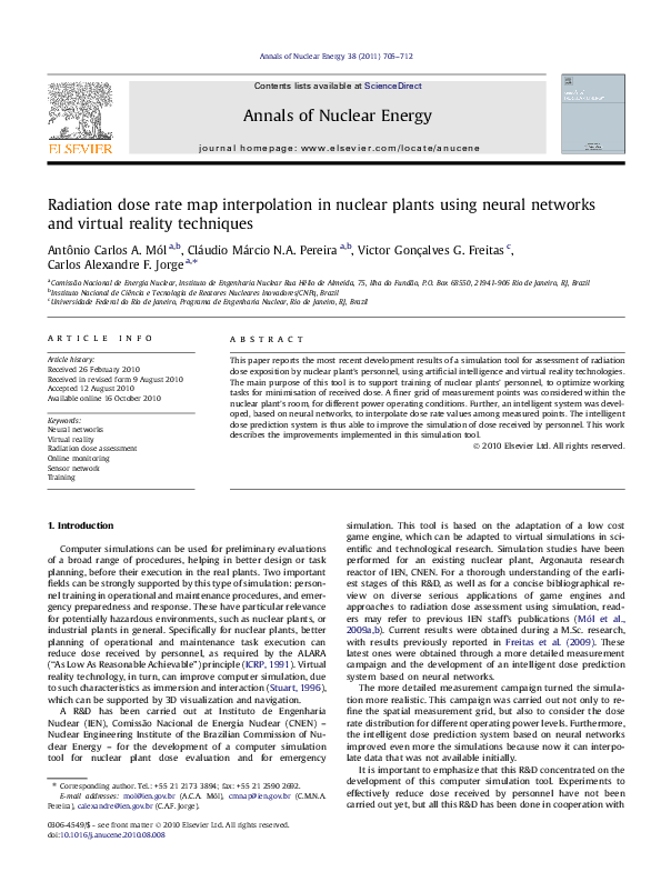 (PDF) Radiation dose rate map interpolation in nuclear plants using ...