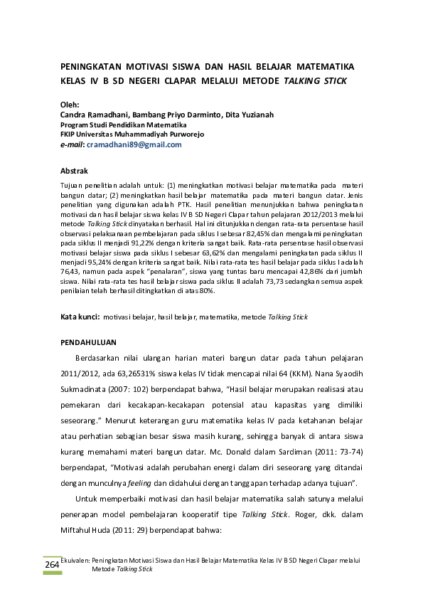 (PDF) Ekuivalen: Peningkatan Motivasi Siswa dan Hasil Belajar ...