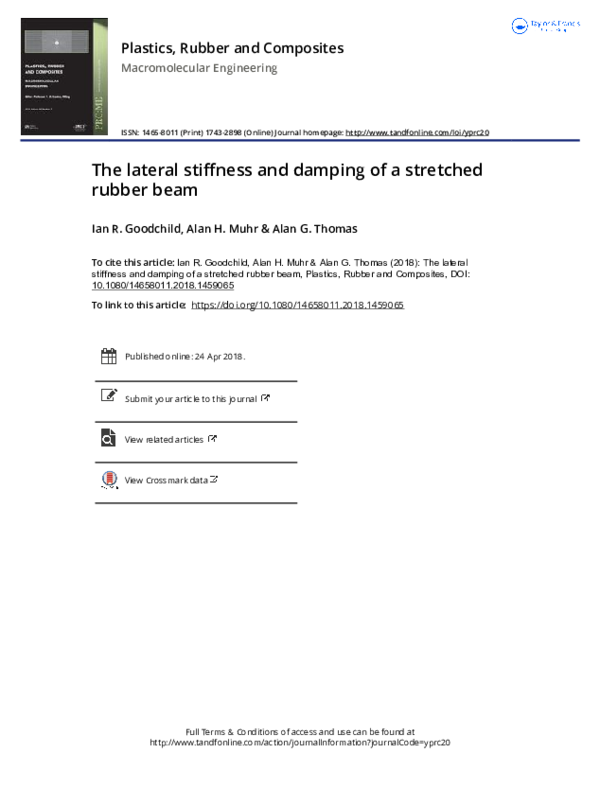(PDF) The lateral stiffness and damping of a stretched rubber beam