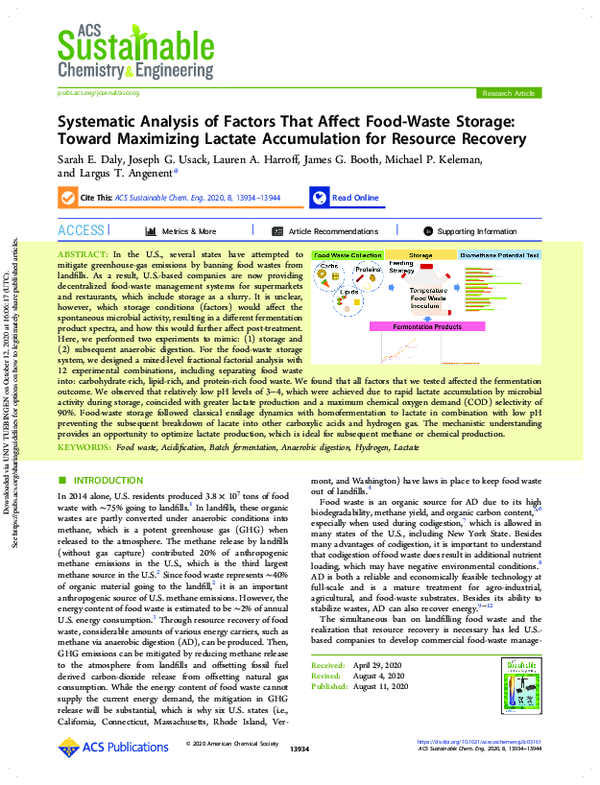 (PDF) Systematic Analysis of Factors That Affect Food-Waste Storage ...