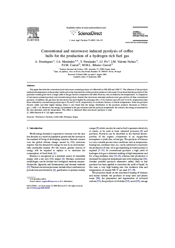(PDF) Conventional and microwave induced pyrolysis of coffee hulls for ...