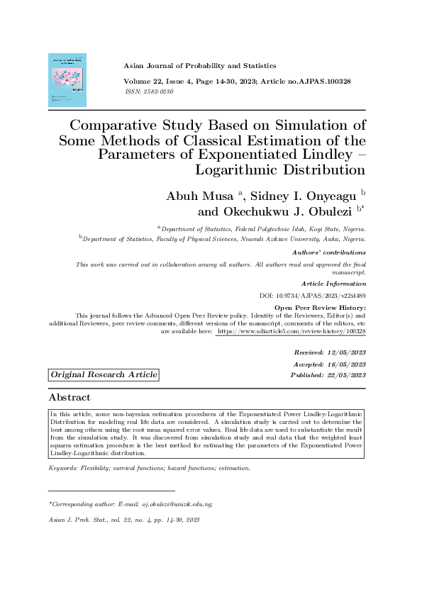(PDF) Comparative Study Based on Simulation of Some Methods of Classical Estimation of the ...