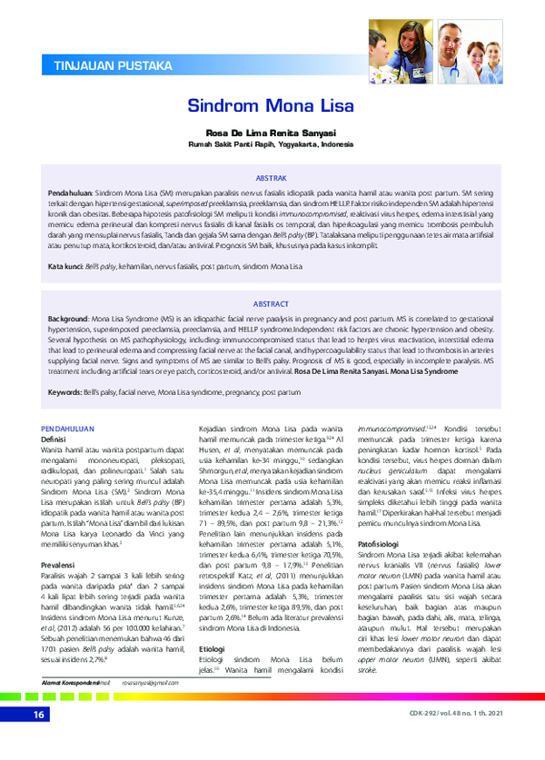 (PDF) Sindrom Mona Lisa