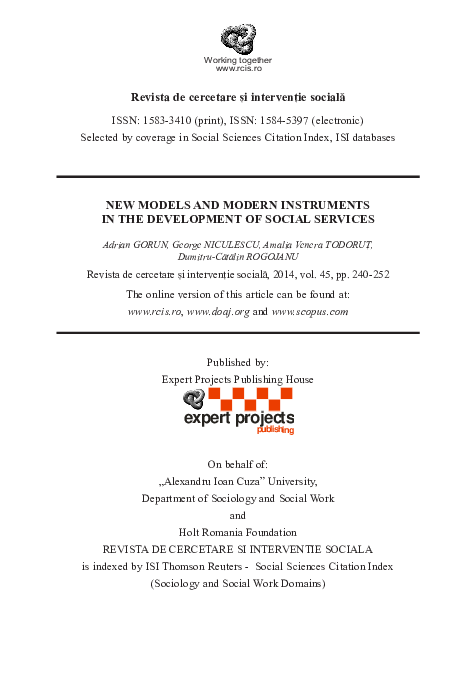 (PDF) New Models and Modern Instruments in the Development of Social ...