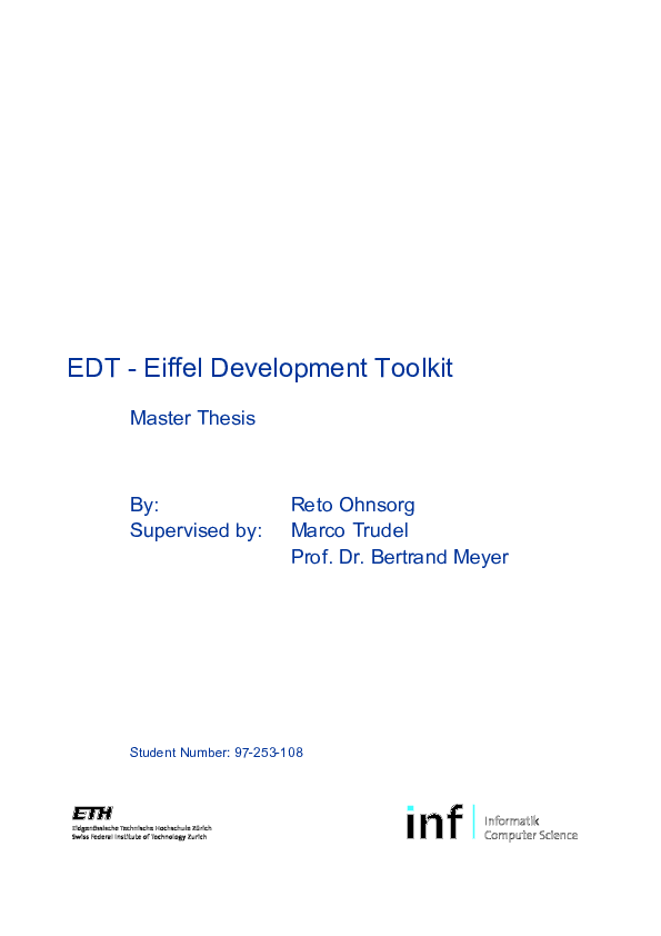 (PDF) EDT - Eiffel development toolkit