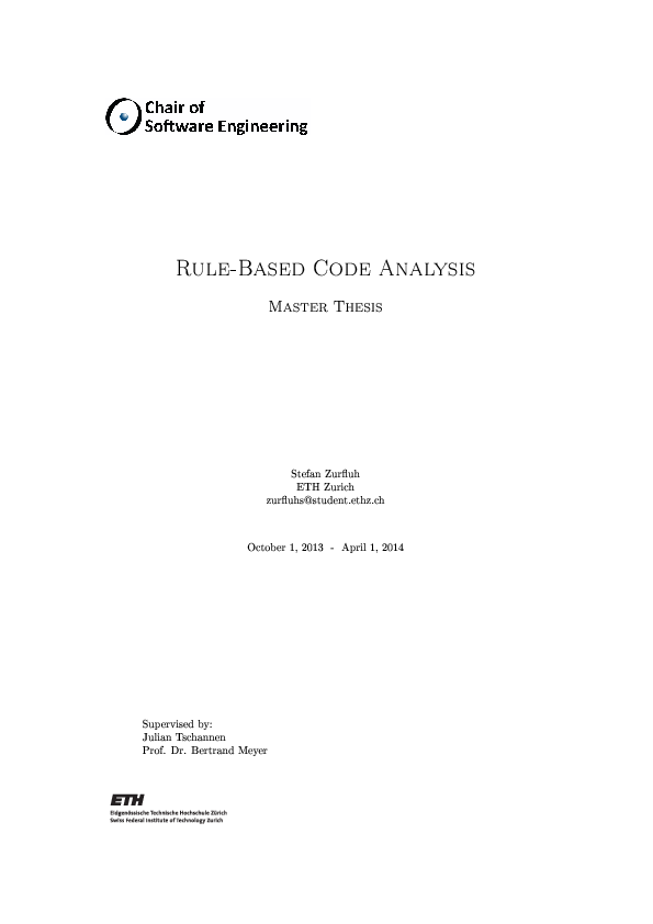 (PDF) Rule-based code analysis