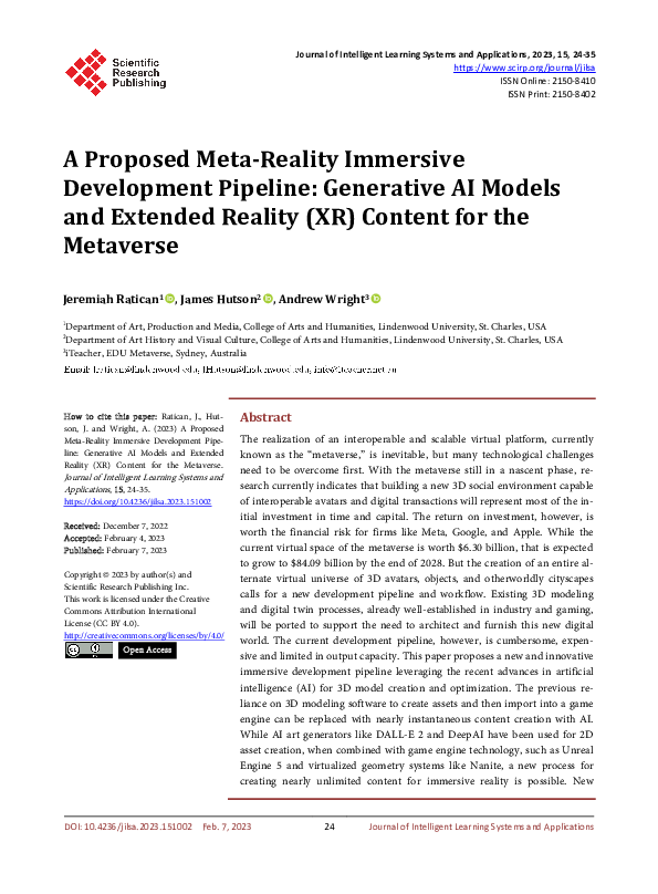(PDF) A Proposed Meta-Reality Immersive Development Pipeline ...