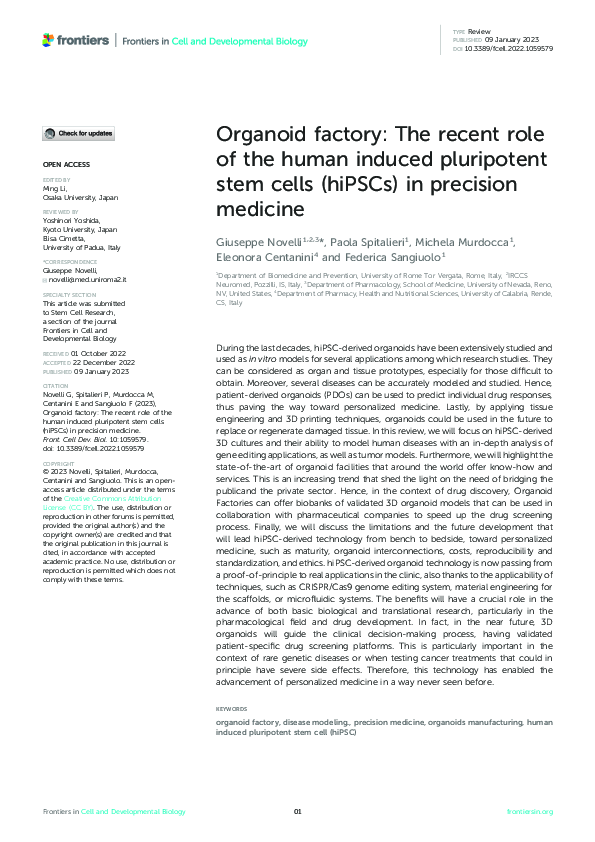 (PDF) Organoid factory: The recent role of the human induced pluripotent stem cells (hiPSCs) in ...