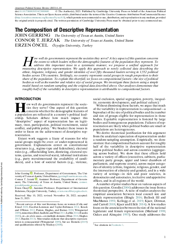 (PDF) The Composition of Descriptive Representation