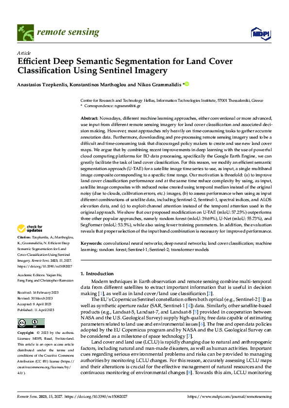 (PDF) Efficient Deep Semantic Segmentation for Land Cover ...