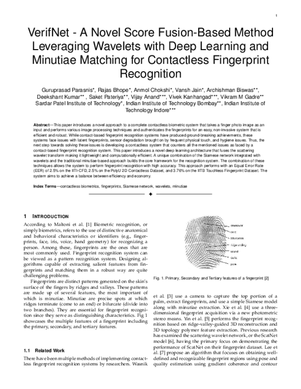 (PDF) VerifNet - A Novel Score Fusion-Based Method Leveraging Wavelets with Deep Learning and ...