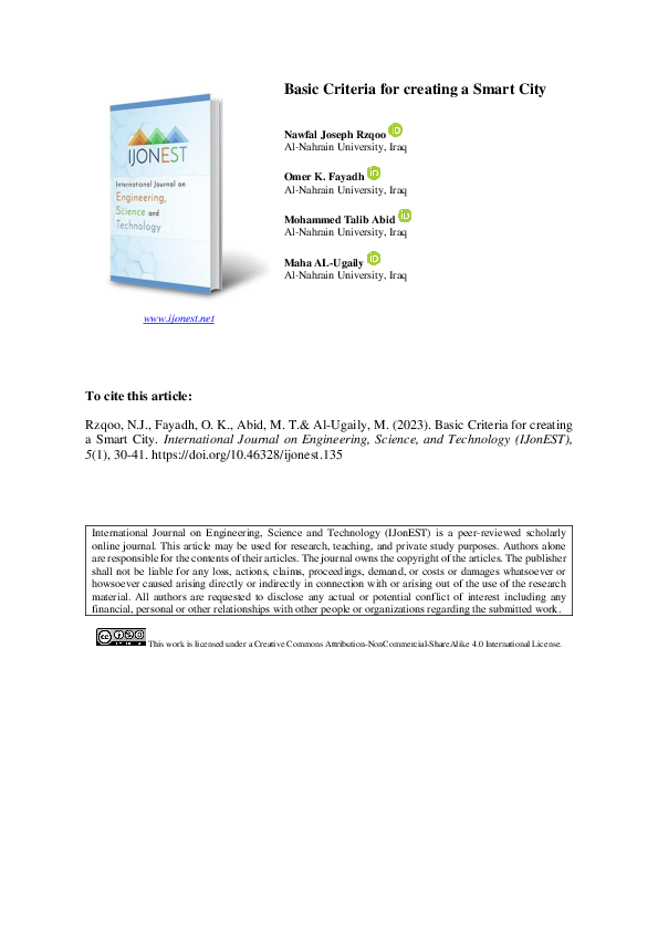 (PDF) Basic Criteria for creating a Smart City