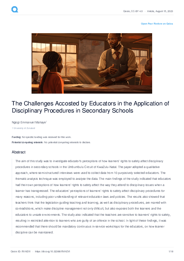 (PDF) The Challenges Accosted by Educators in the Application of ...
