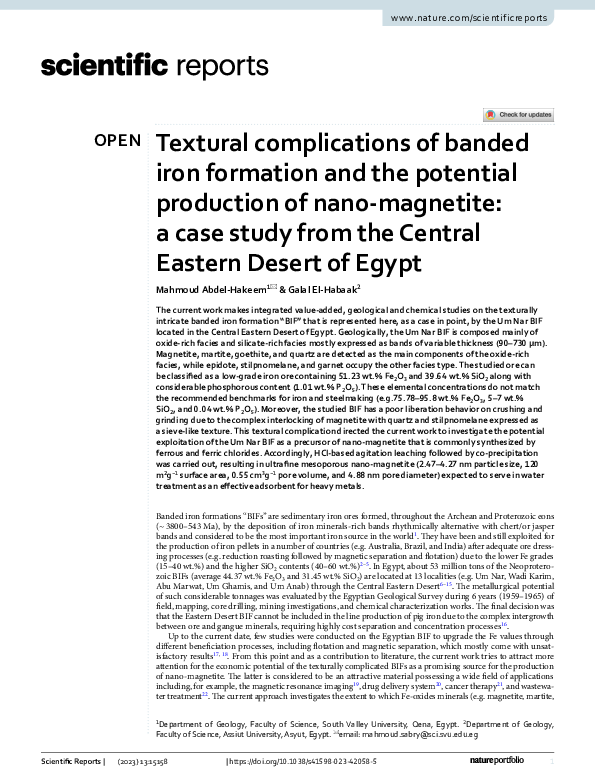 (PDF) Textural complications of banded iron formation and the potential ...
