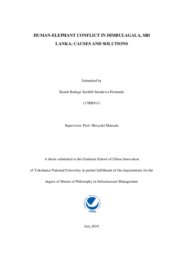 (PDF) Human-Elephant Conflict in Dimbulagala, Sri Lanka: Causes and ...