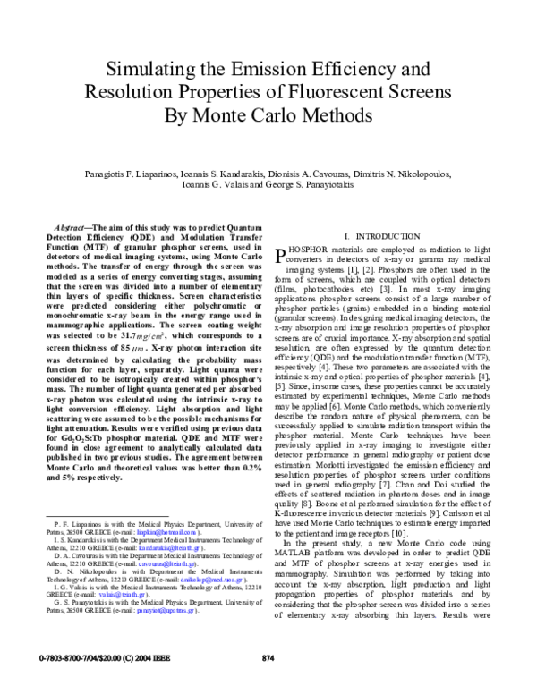 (PDF) Simulating the emission efficiency and resolution properties of fluorescent screens by ...