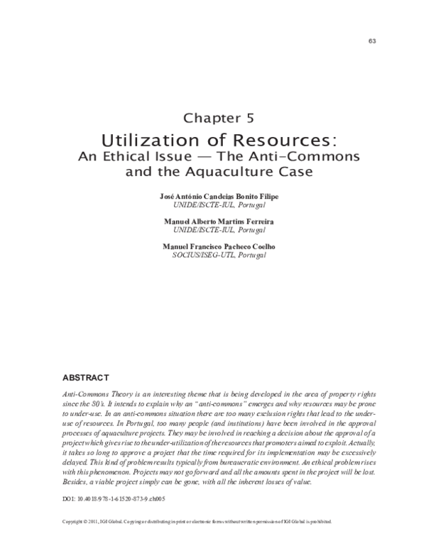 (PDF) Utilization of Resources | Manuel Ferreira - Academia.edu