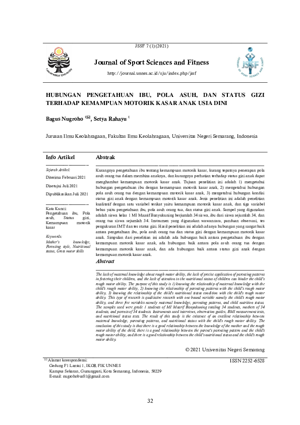 (PDF) Hubungan Pengetahuan Ibu, Pola Asuh, Dan Status Gizi Terhadap ...