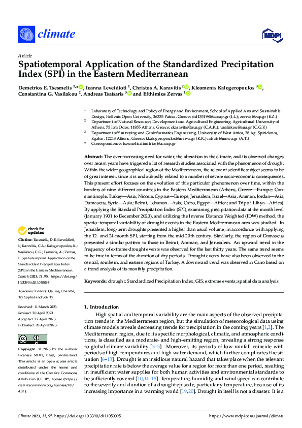 (PDF) Spatiotemporal Application of the Standardized Precipitation ...