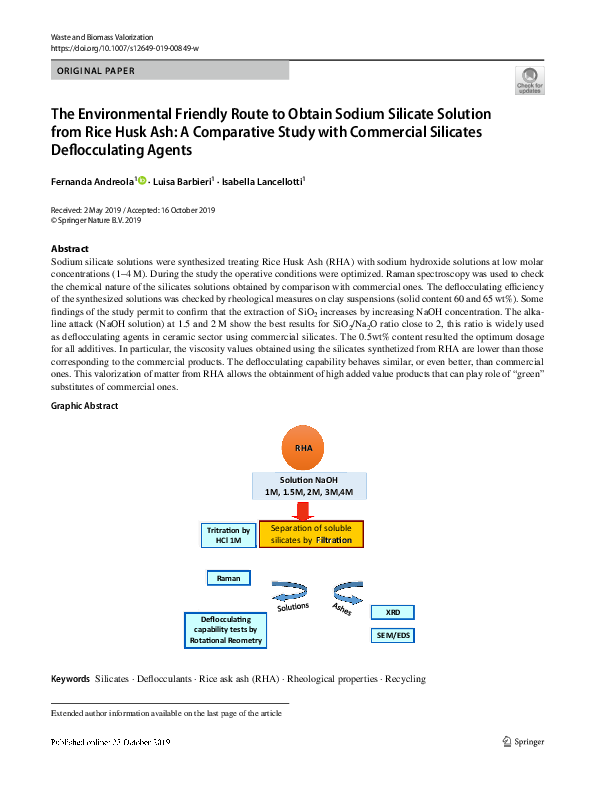 (PDF) The Environmental Friendly Route to Obtain Sodium Silicate ...