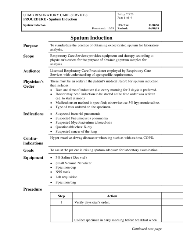 (PDF) Sputum induction