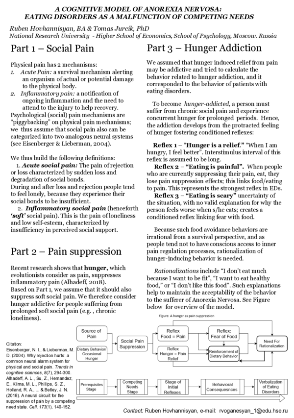 (PDF) 07 - a Cognitive Model of Anorexia Nervosa: Eating Disorders as a ...