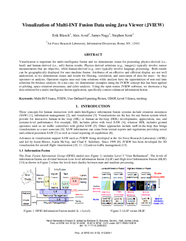(PDF) Multi-INT Fusion Data Visualization with JVIEW