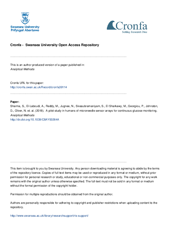 (PDF) A pilot study in humans of microneedle sensor arrays for ...