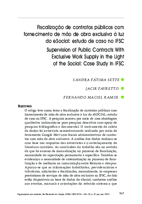 (PDF) Fiscalização de contratos públicos com fornecimento de mão de ...