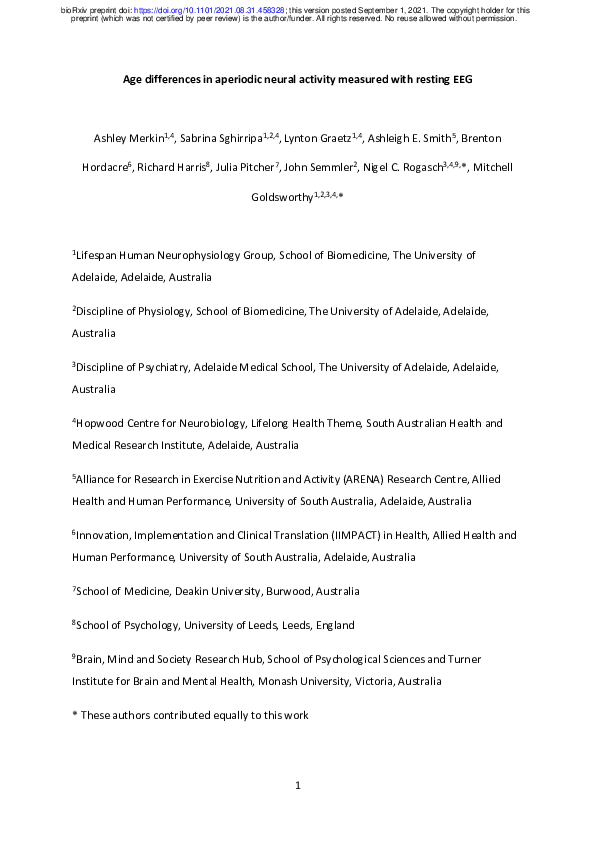 (PDF) Age differences in aperiodic neural activity measured with resting EEG