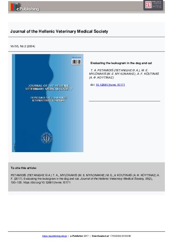 (PDF) Evaluating the leukogram in the dog and cat