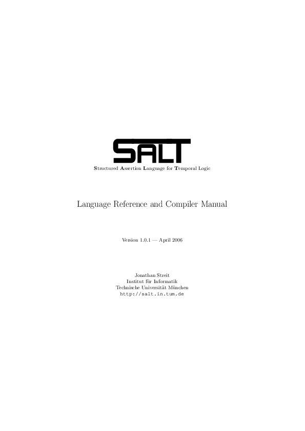 (PDF) Language Reference and Compiler Manual | Jonathan Streit ...