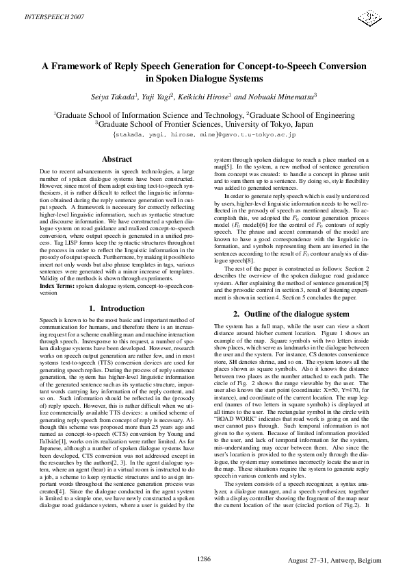(PDF) A framework of reply speech generation for concept-to-speech ...