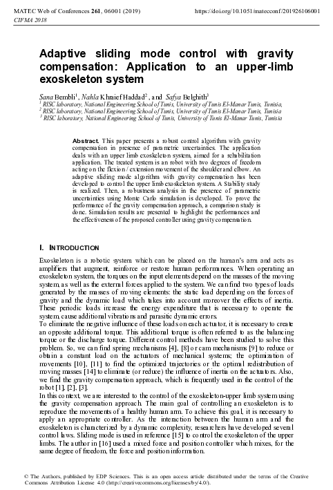 (PDF) Adaptive sliding mode control with gravity compensation ...