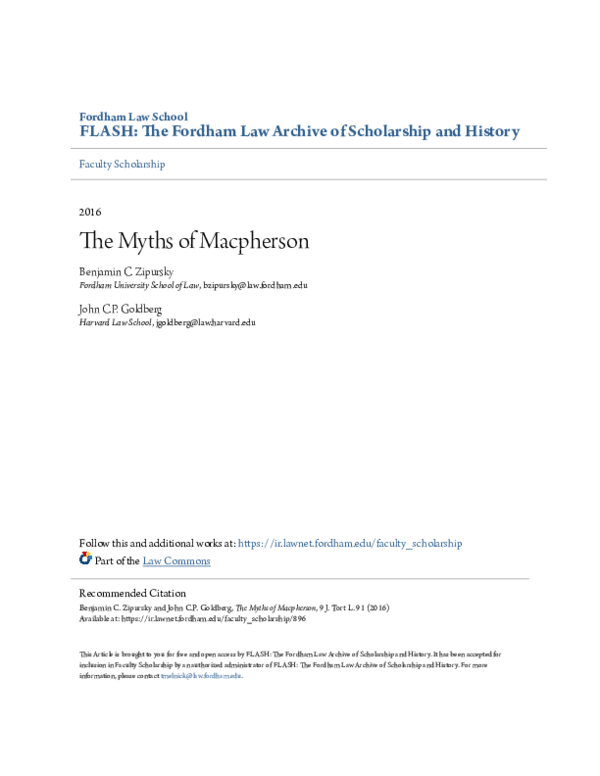 (PDF) The Myths of Macpherson